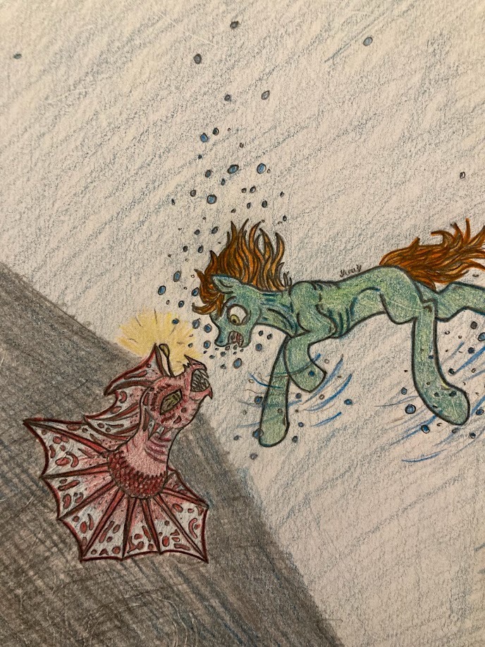 #3107744 - semi-grimdark, artist:heartofhearts, oc, cryptid, earth pony ...