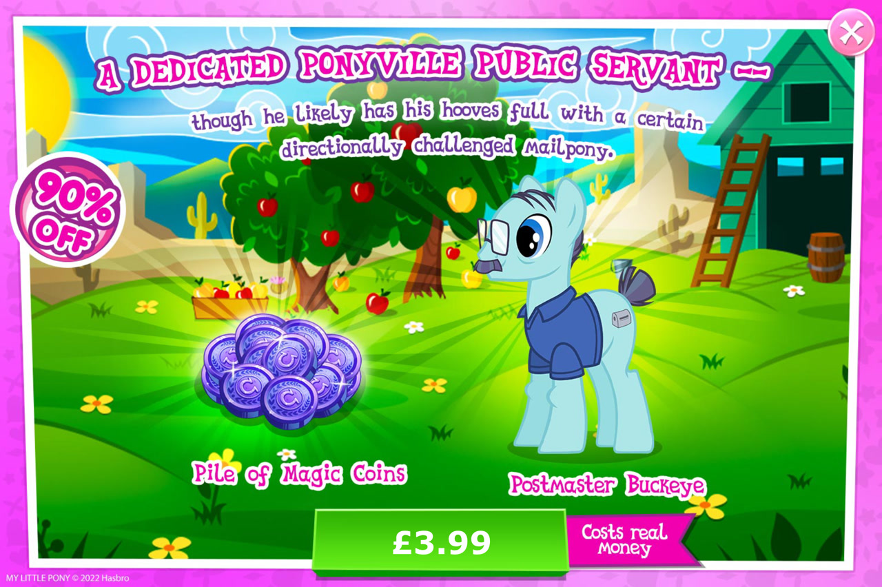 #3107825 - safe, gameloft, postmaster buckeye, earth pony, pony, my ...