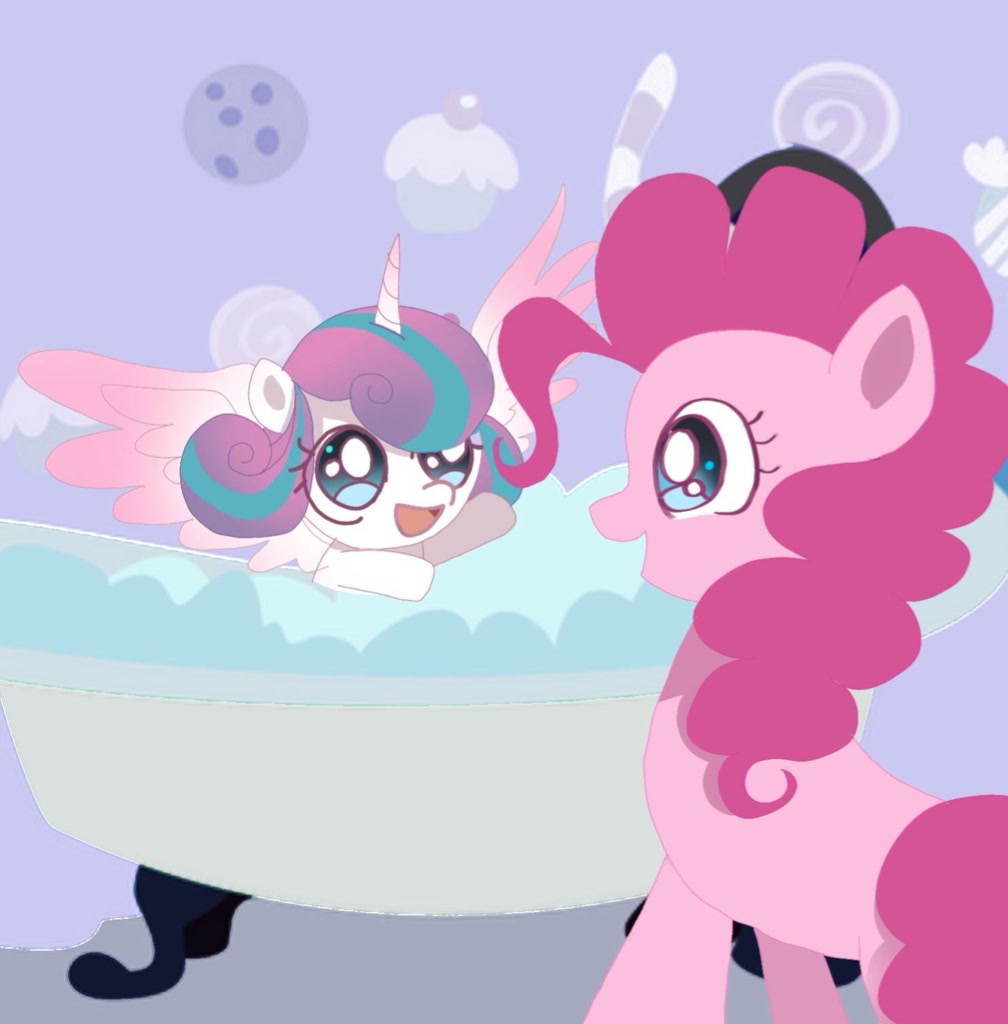 #3107994 - safe, artist:jaanhavi, pinkie pie, princess flurry heart ...