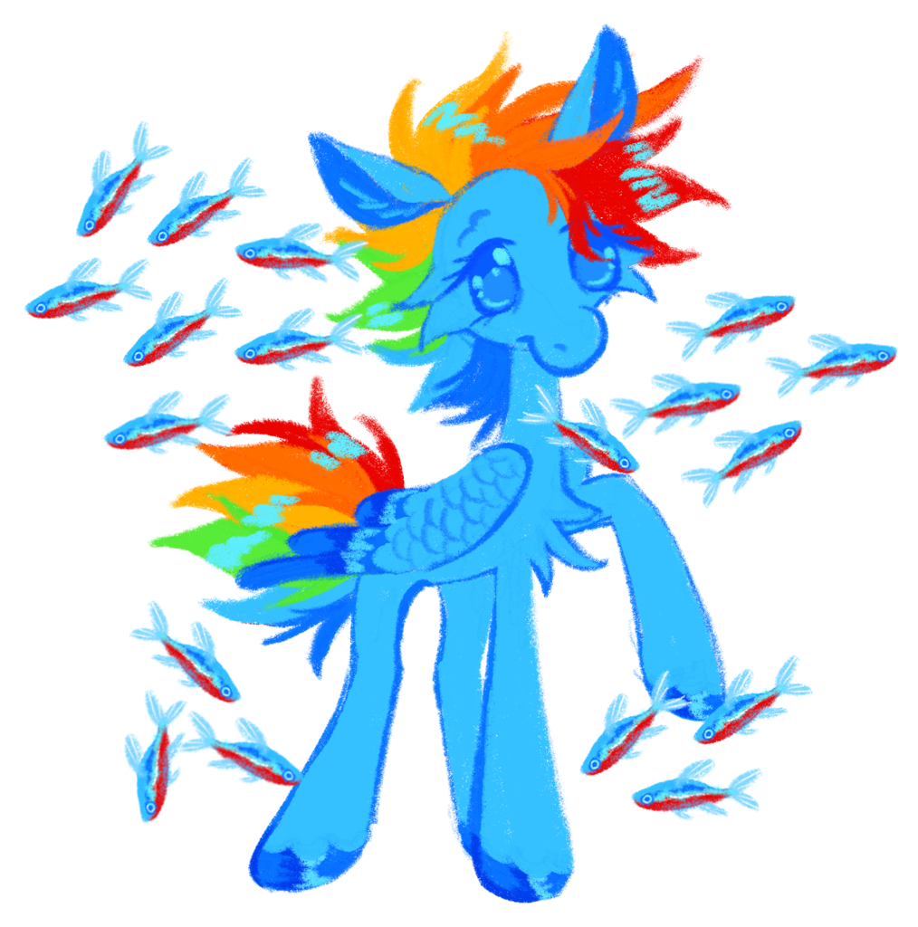 #3108107 - safe, artist:webkinzworldz, rainbow dash, fish, pegasus ...