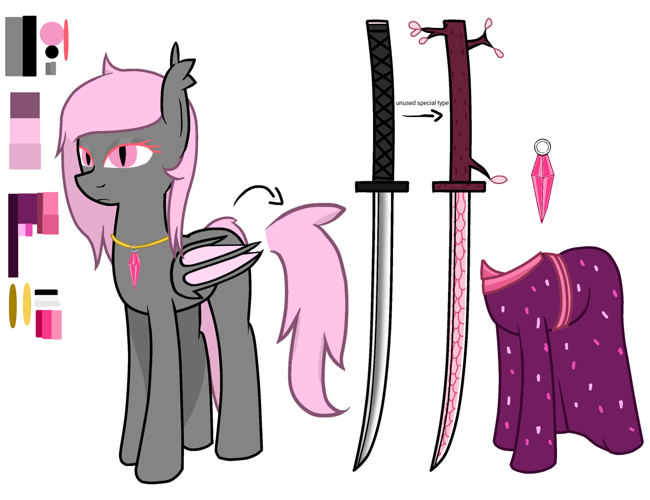 #3108258 - safe, oc, oc only, oc:落桜, bat pony, pony, bat pony oc, bat wings, clothes, folded ...