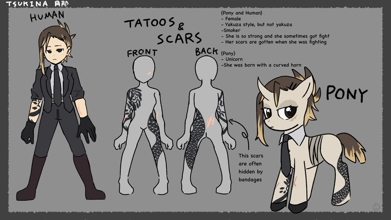 #3108824 - safe, artist:metaruscarlet, oc, oc only, oc:tsukina, human, pony, unicorn, asian ...