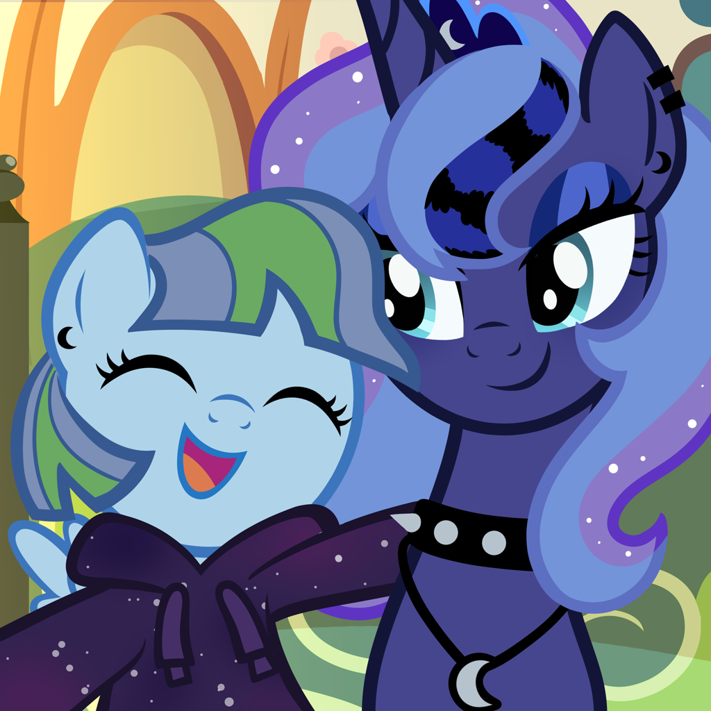 #3109444 - safe, artist:seasemissary, princess luna, oc, oc:raindraw ...