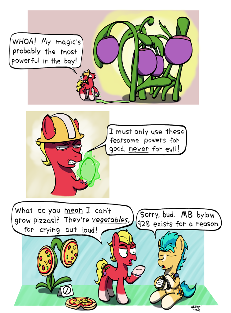 #3109696 - safe, artist:ebbysharp, hitch trailblazer, sprout cloverleaf ...