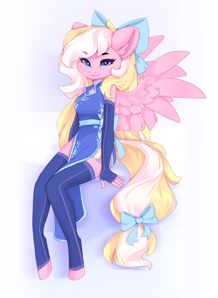 #3109797 - safe, artist:shooshaa, oc, oc only, oc:bay breeze, pegasus, anthro, unguligrade ...