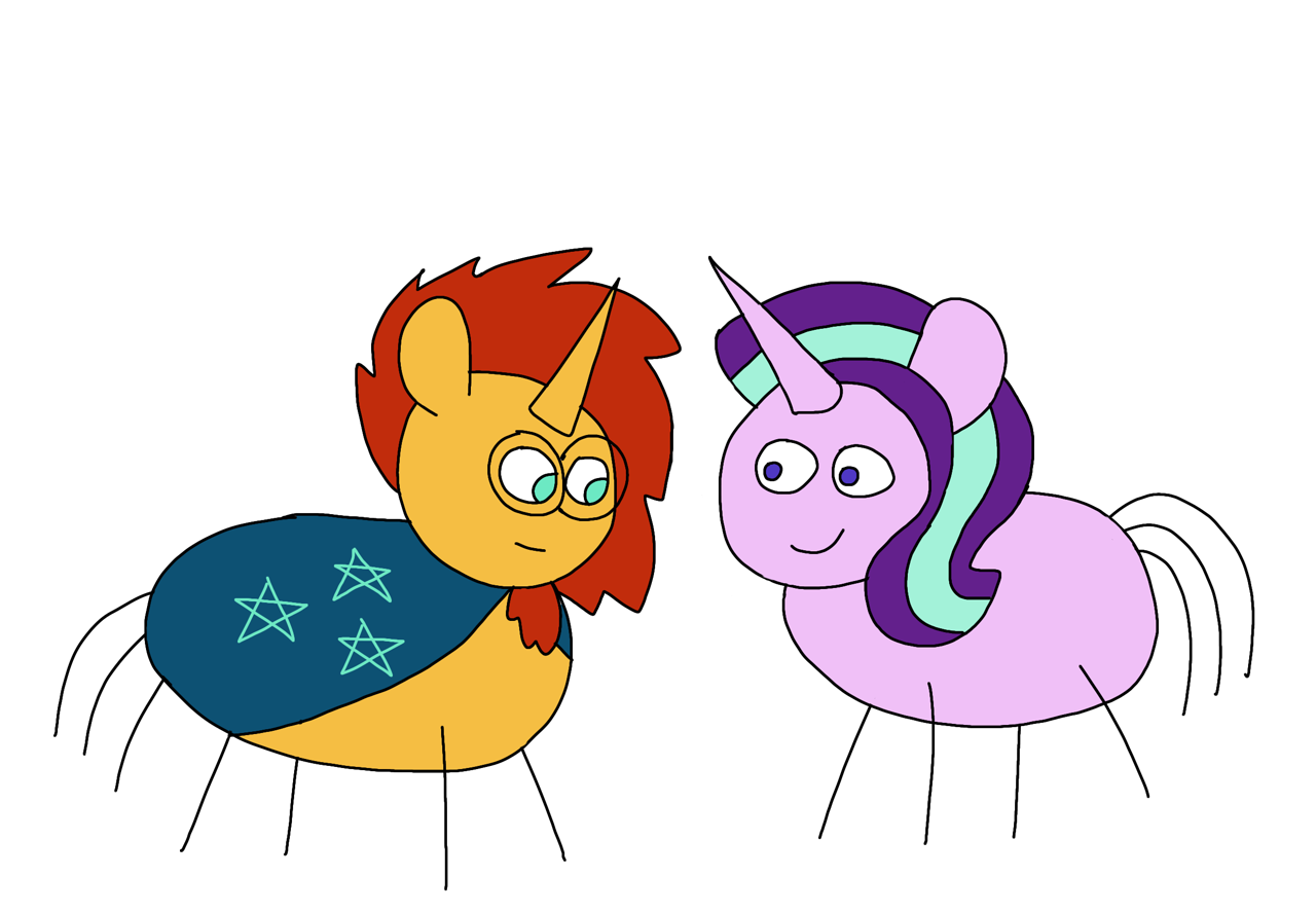 #3078578 - safe, artist:rotgriff, starlight glimmer, sunburst, pony ...