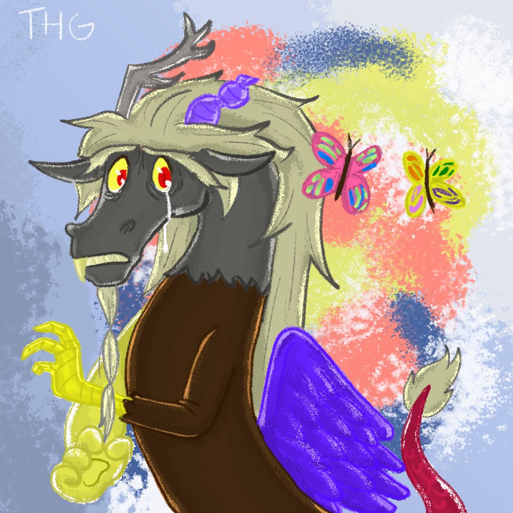 #3080379 - safe, artist:gum_thunder, discord, draconequus, g5, crying ...