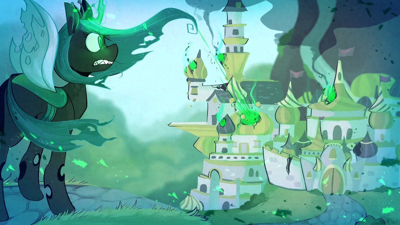 #3110658 - safe, artist:urbanqhoul, queen chrysalis, changeling ...