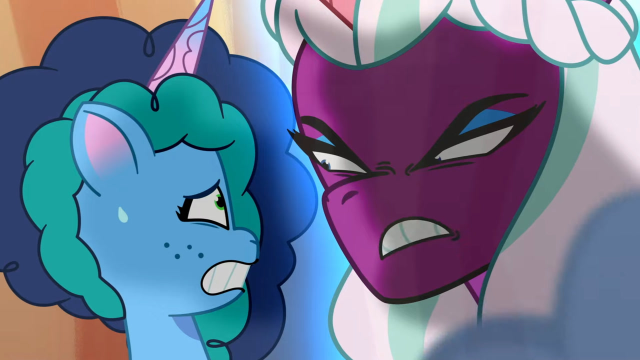 #3110982 - safe, screencap, misty brightdawn, opaline arcana, alicorn, pony, unicorn, g5, my ...