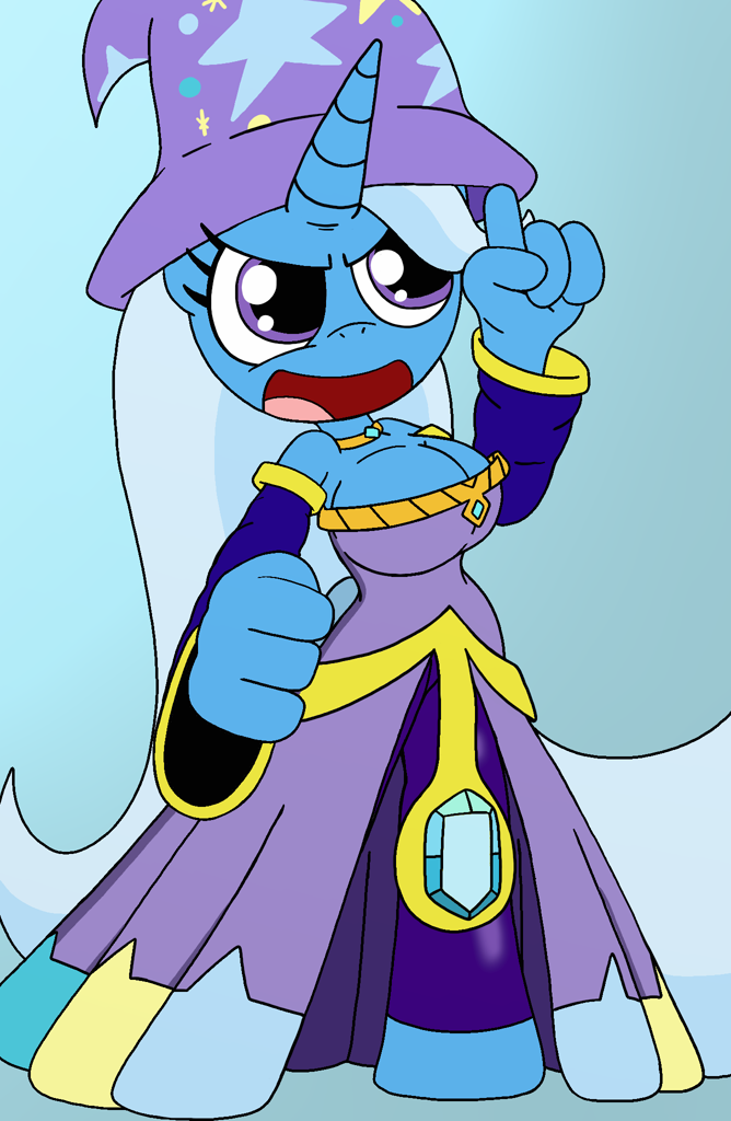 #3112096 - safe, artist:tenebrousmelancholy, trixie, unicorn, anthro ...