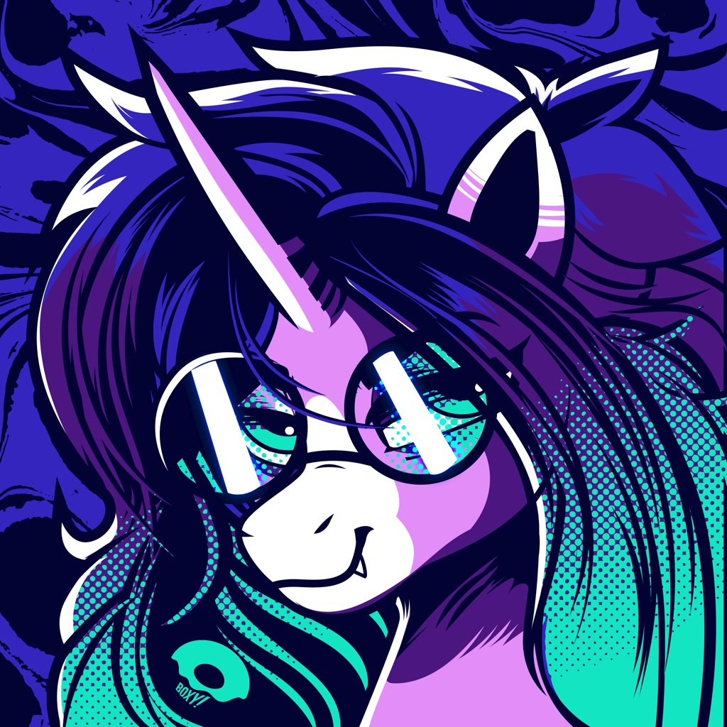 #3112731 - safe, artist:poxy_boxy, oc, oc only, pony, unicorn, fangs ...