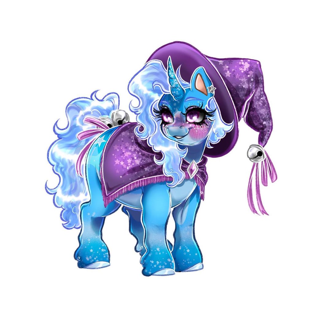 #3082405 - safe, artist:shinysolaria, trixie, pony, unicorn, g4, bell ...