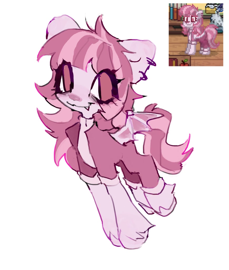 #3082880 - safe, artist:p0nyplanet, oc, oc only, bat pony, pony, pony town, simple background ...