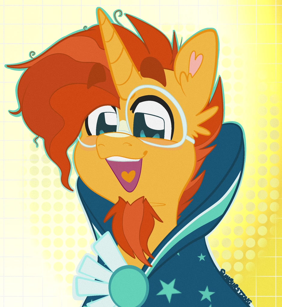 #3084246 - safe, artist:sunburst1ng, sunburst, pony, unicorn, bust ...