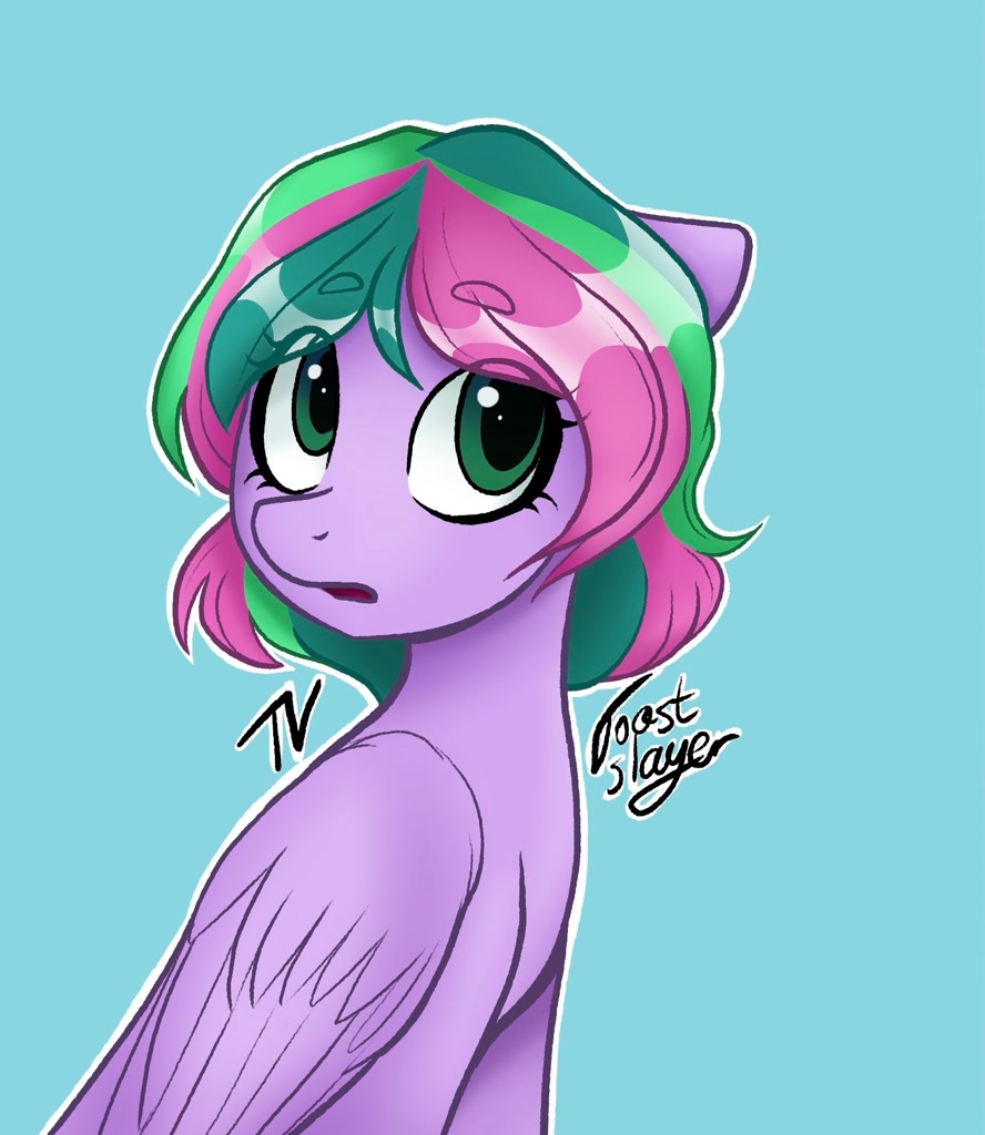 #3085204 - safe, artist:toastpone, oc, oc only, pony, blue background ...