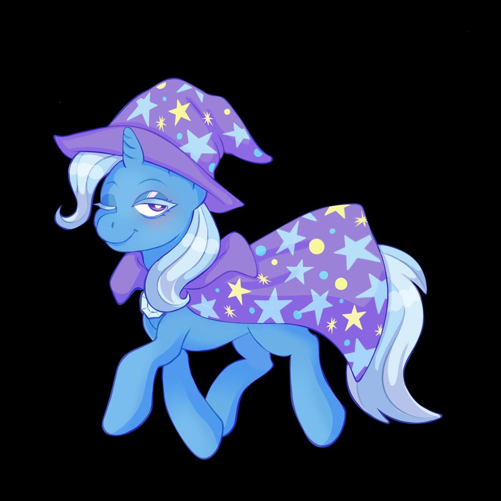 #3087163 - safe, artist:eadekki, trixie, pony, unicorn, g4, black ...