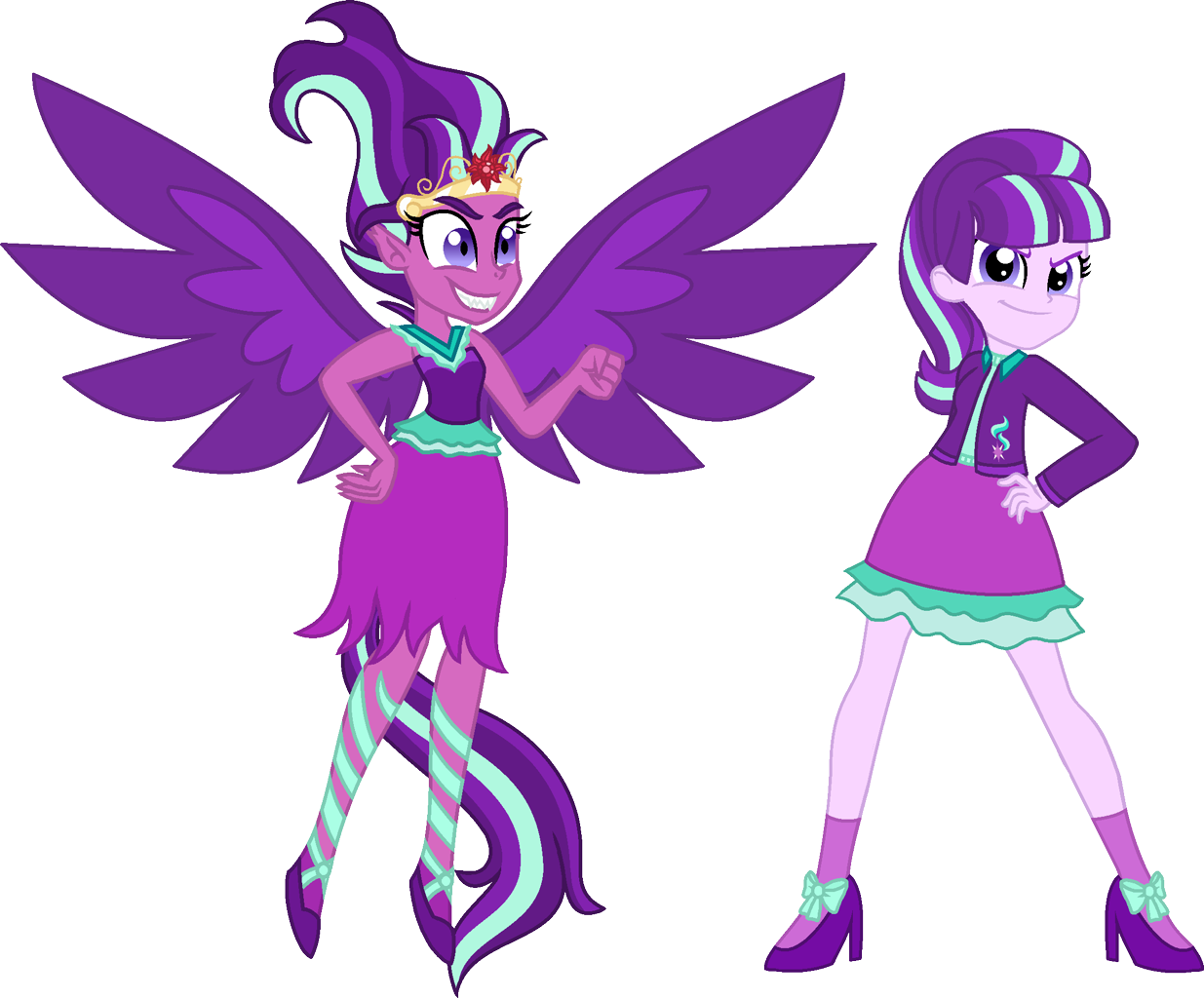 #3087177 - safe, artist:starryoak, starlight glimmer, demon, human ...
