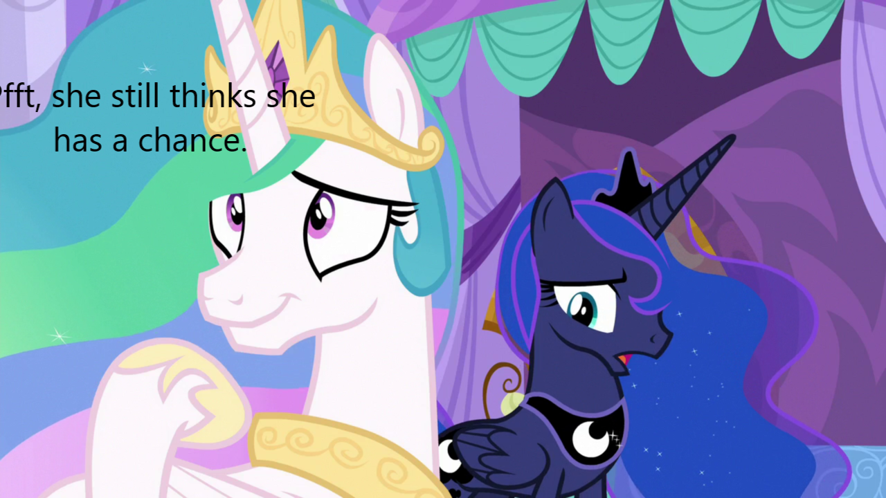 #3087305 - safe, edit, edited screencap, screencap, princess celestia, princess luna, alicorn ...