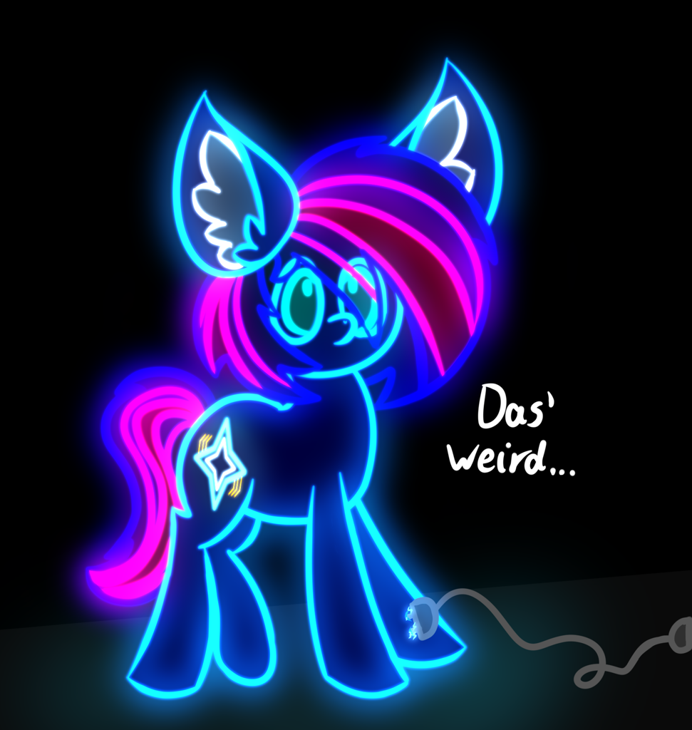 #3087467 - safe, artist:neonshy02, oc, pony, dialogue, electricity ...