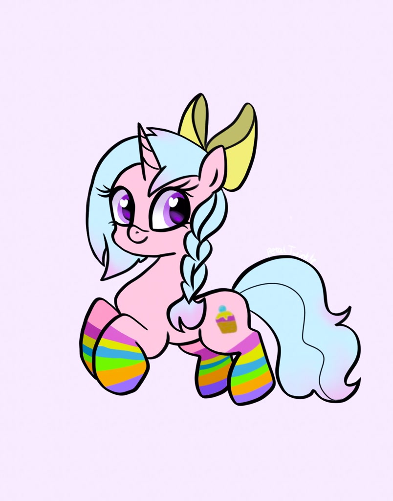 #3087670 - safe, artist:petaltwinkle, oc, oc only, oc:cupcake swirl, pony, unicorn, commission ...