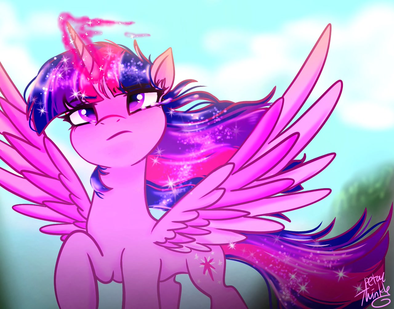 #3087964 - safe, artist:petaltwinkle, twilight sparkle, alicorn, pony ...