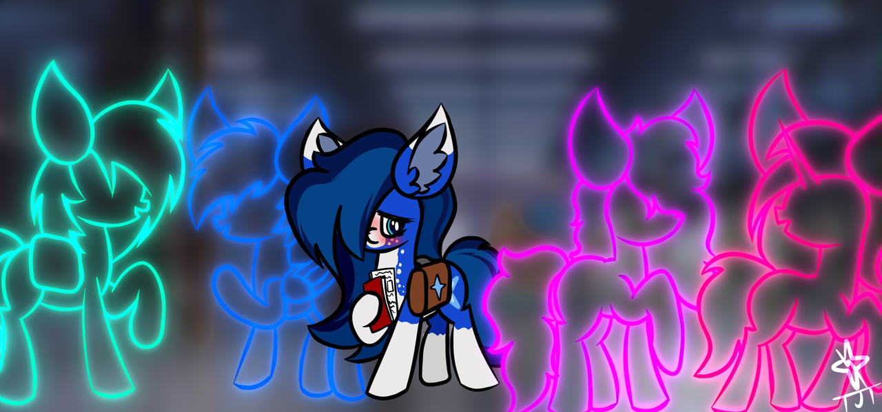 #3088292 - safe, artist:neonshy02, oc, pony, neon - Derpibooru
