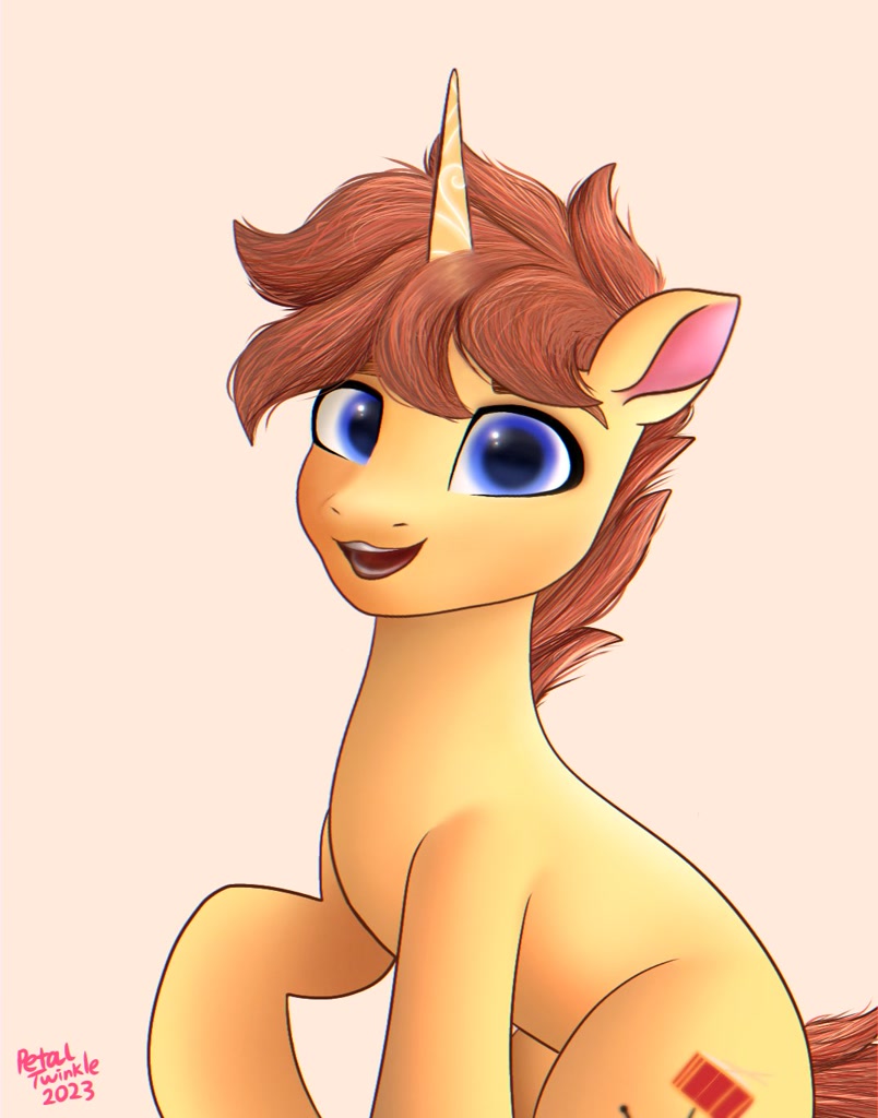 #3088457 - safe, artist:petaltwinkle, oc, oc only, pony, unicorn, simple background, solo ...