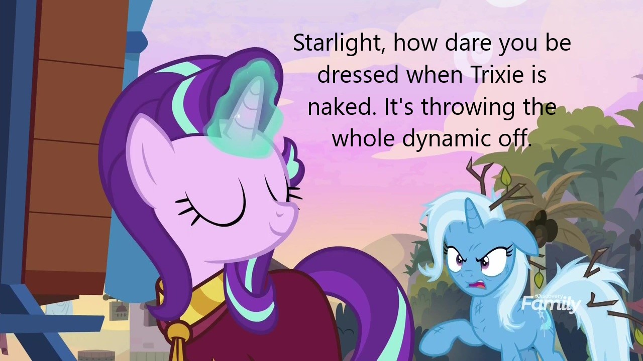 #3088478 - safe, edit, edited screencap, screencap, starlight glimmer, trixie, pony, unicorn, g4 ...