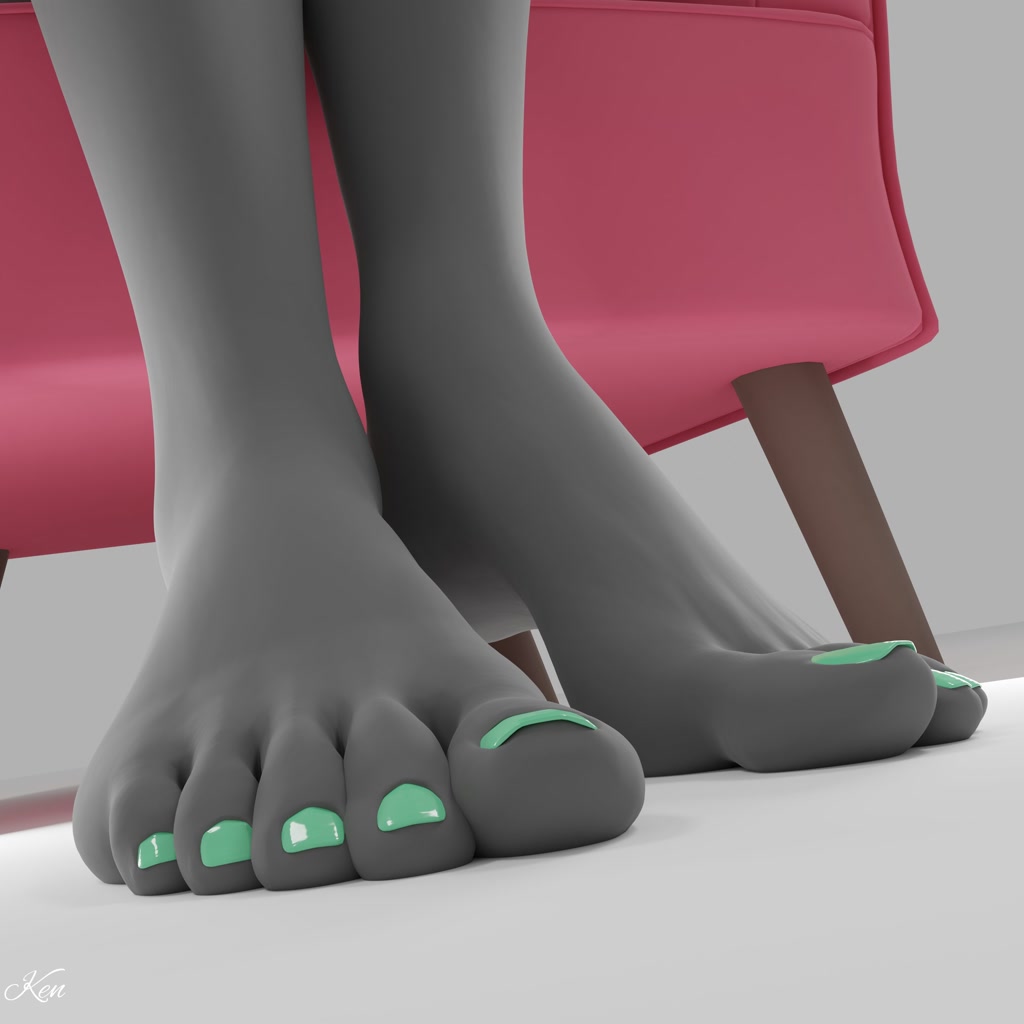 #3089559 - suggestive, artist:kenaga, oc, oc:paintheart, anthro, plantigrade anthro, 3d ...