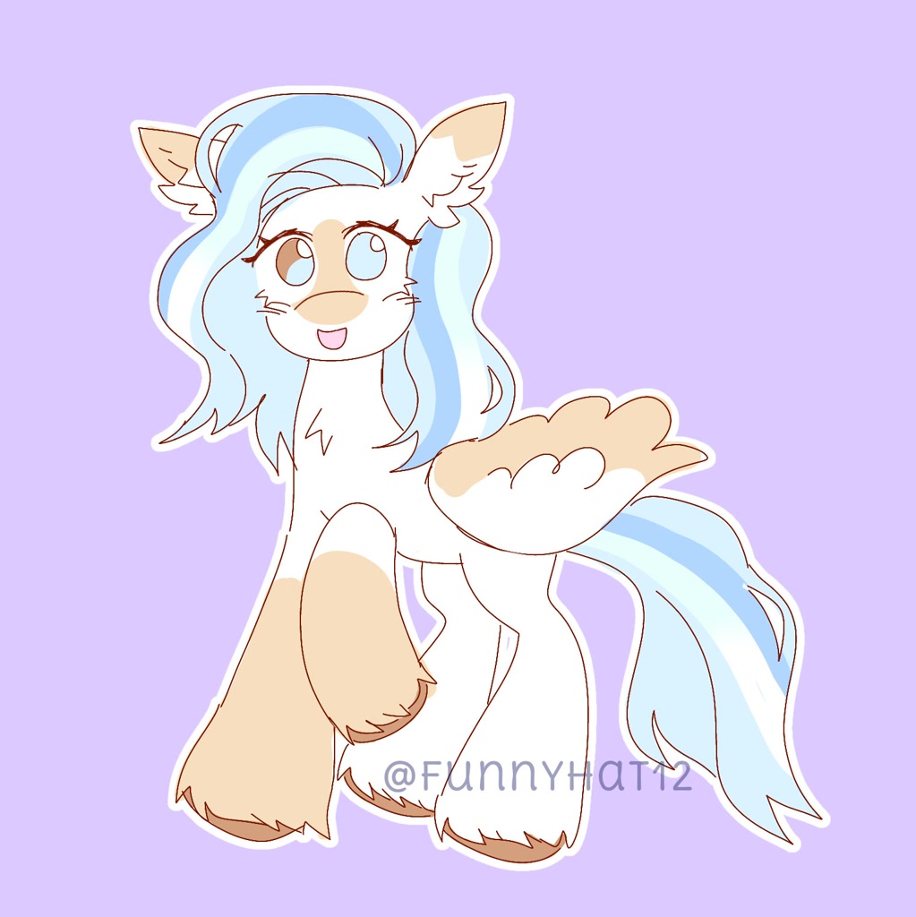 #3089682 - safe, artist:funnyhat12, oc, oc only, pegasus, pony, adoptable, simple background ...