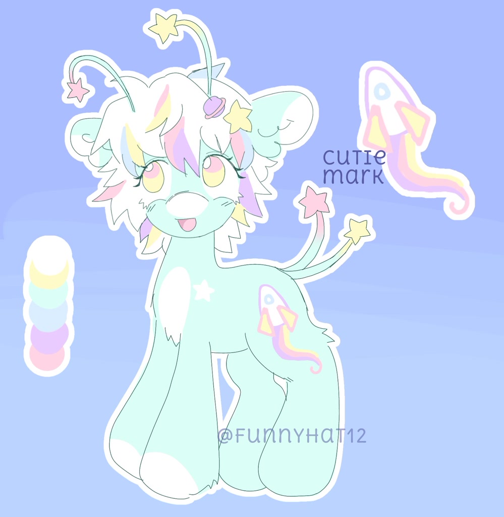 #3089776 - safe, artist:funnyhat12, oc, oc only, alien, alien pony ...