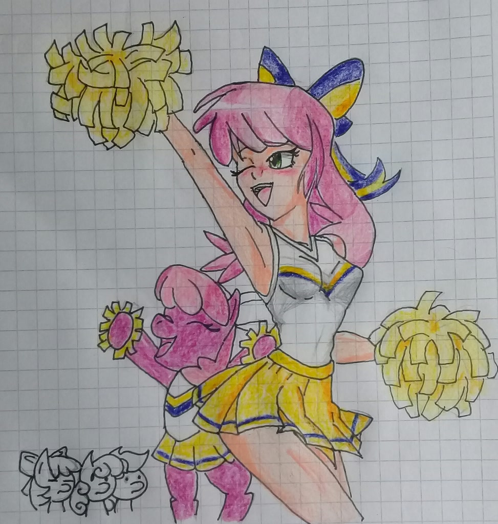 #3090193 - safe, artist:jackudoggy, apple bloom, cheerilee, scootaloo ...