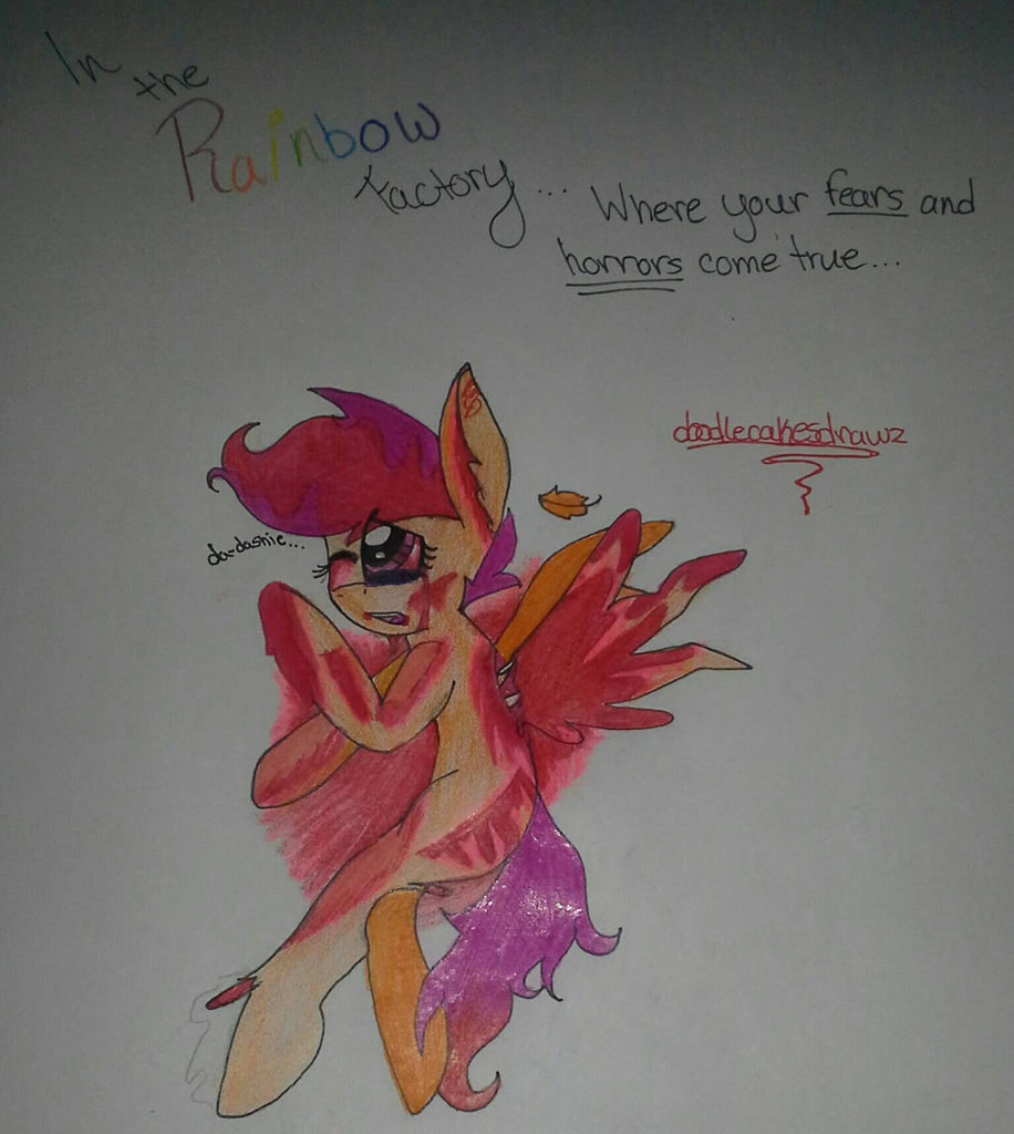 #3090465 - semi-grimdark, artist:doodlecakesdrawz, scootaloo, pegasus ...