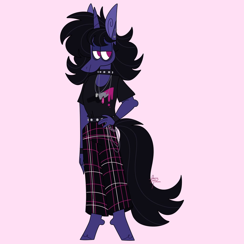 #3090905 - safe, artist:fizzlefer, oc, oc only, anthro, clothes, collar ...