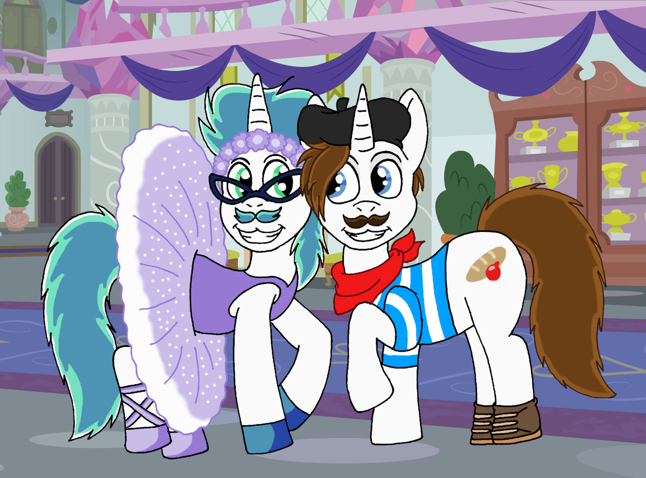 #3091598 - safe, earth pony, pony, unicorn, fabio, french, frenchie fry ...