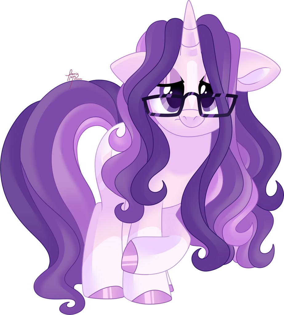 #3093090 - safe, artist:fizzlefer, oc, oc only, pony, unicorn, simple background, solo, white ...