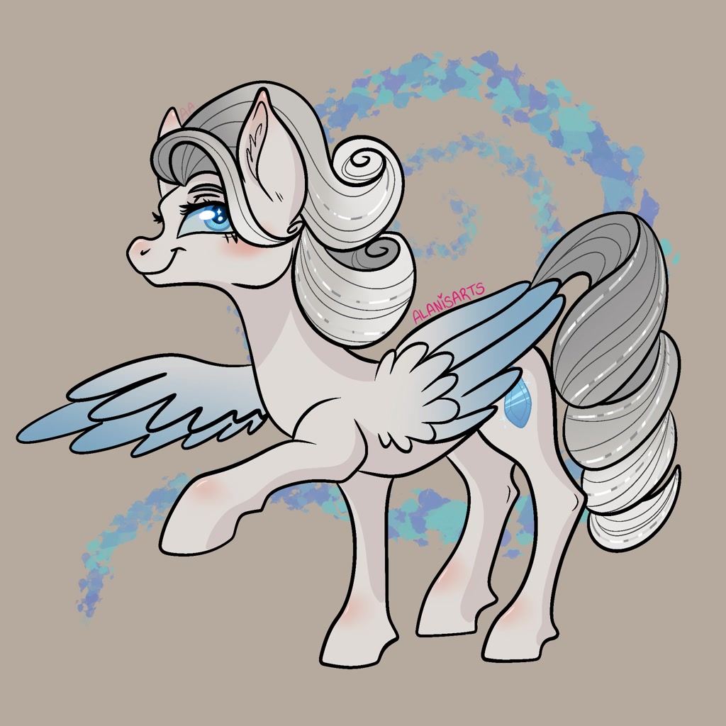 #3093516 - safe, artist:art_alanis, princess tiffany, pegasus, pony, g1 ...