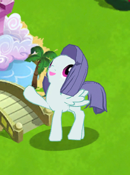 #3093530 - safe, gameloft, pony, waving - Derpibooru