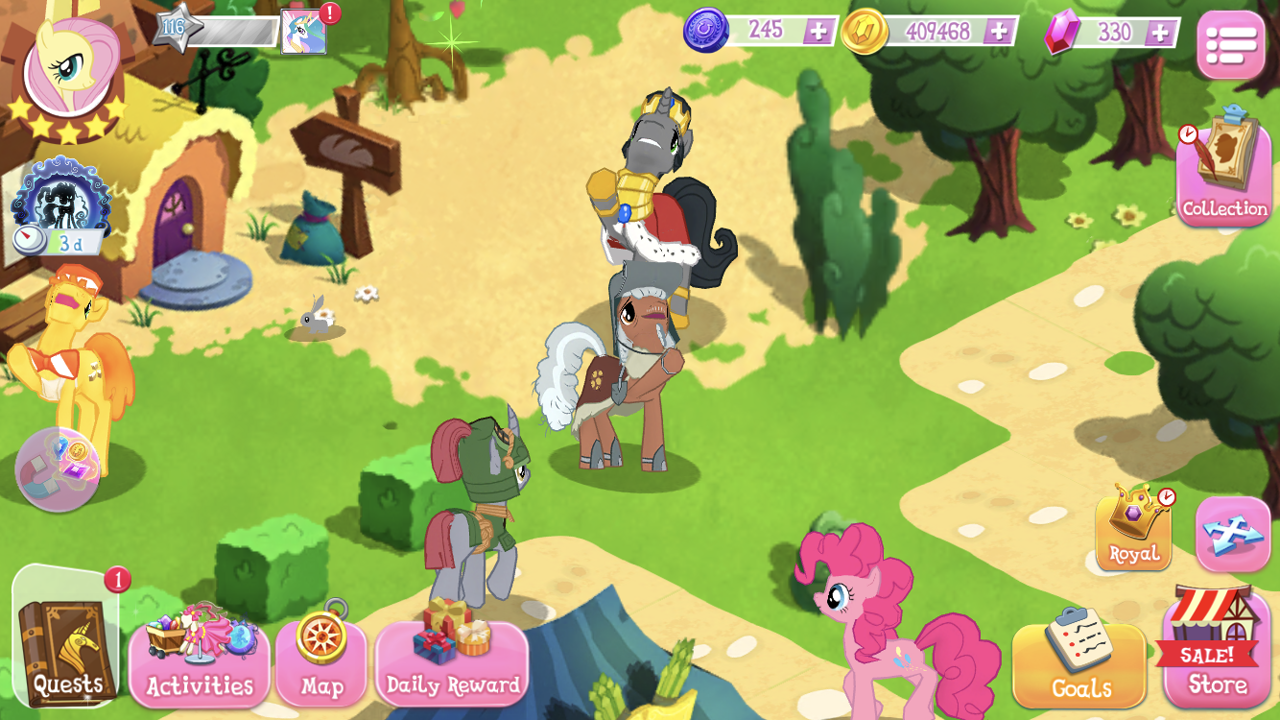 #3093993 - safe, gameloft, screencap, carrot cake, king sombra, pinkie ...