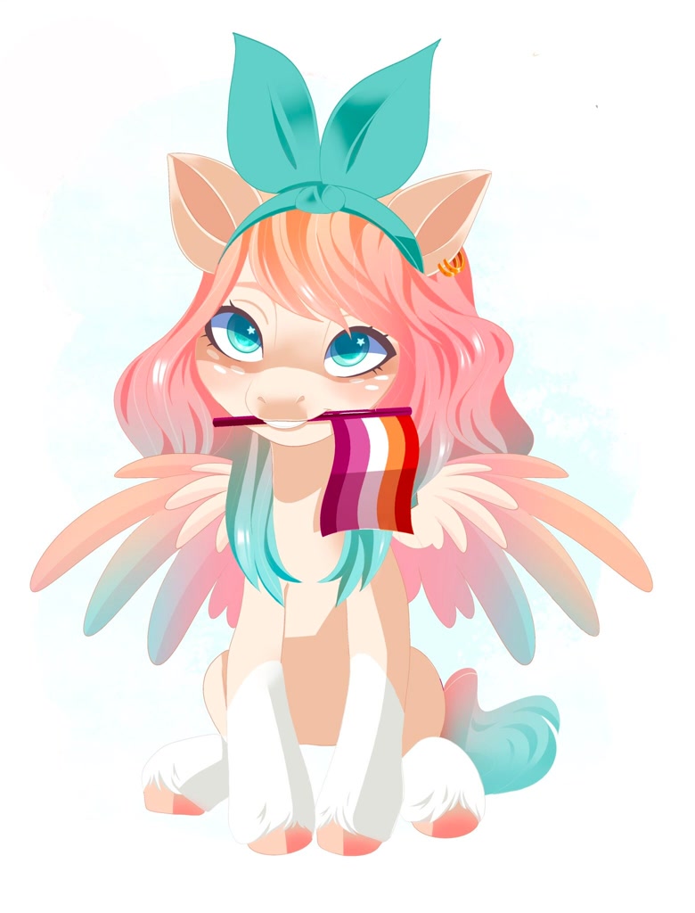 #3094424 - safe, artist:irusumau, oc, oc only, pegasus, pony, pride ...