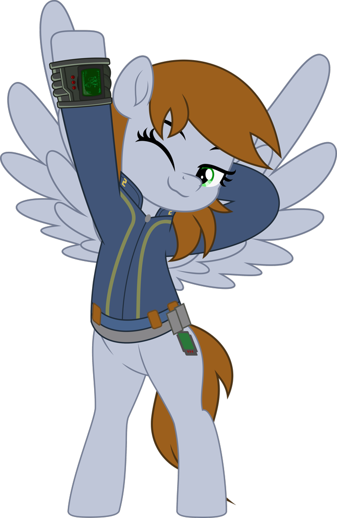 #3094673 - safe, artist:jhayarr23, oc, oc:littlepip, pegasus, pony ...