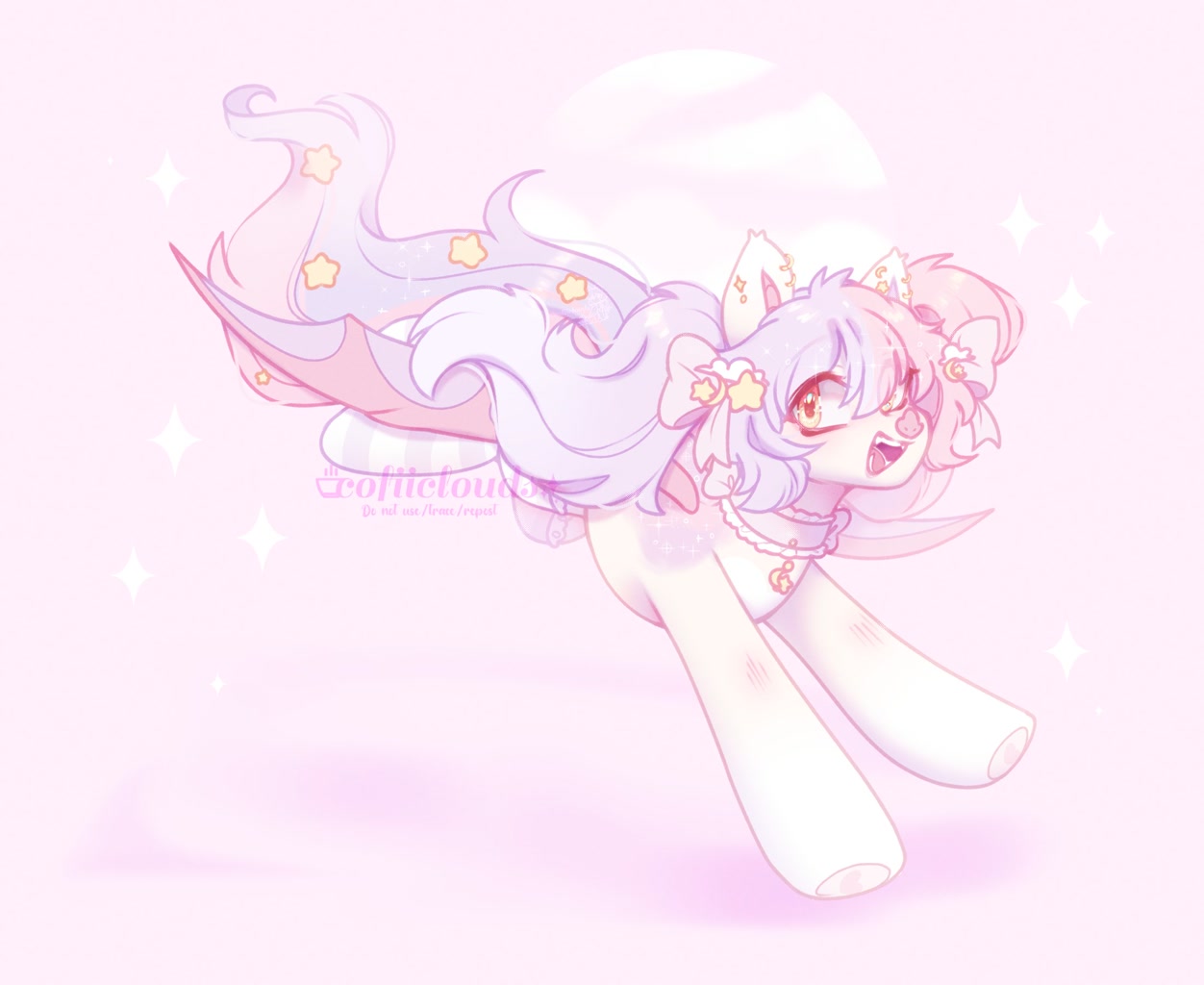 #3095305 - safe, artist:cofiiclouds, oc, oc only, bat pony, pony, pink background, simple ...