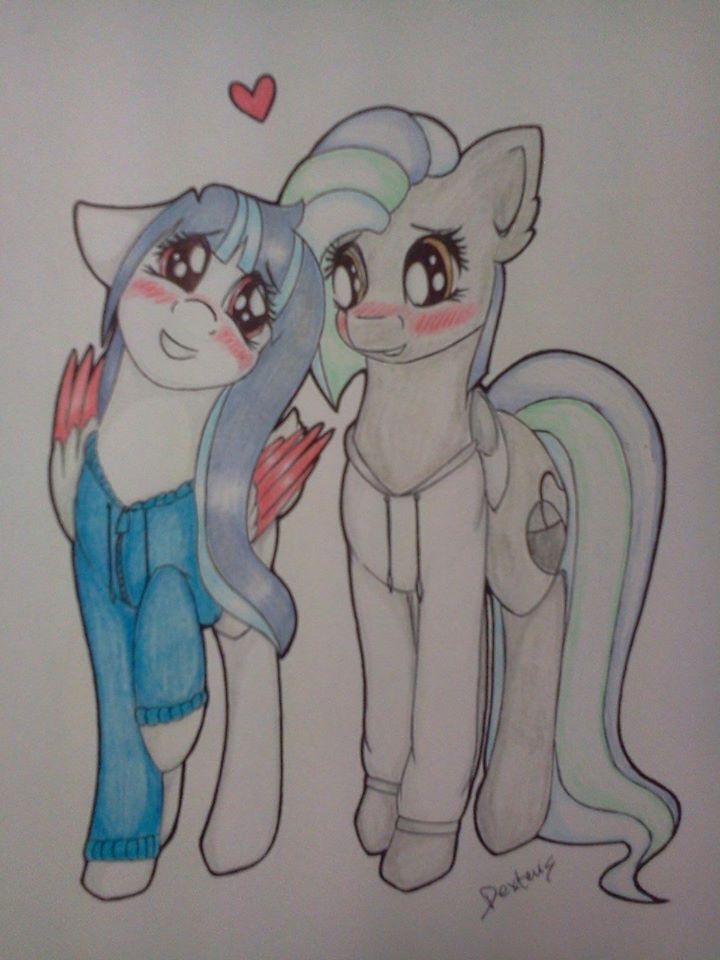 #3095629 - safe, artist:dexterisse, oc, oc only, oc:devine, oc:mickey ...