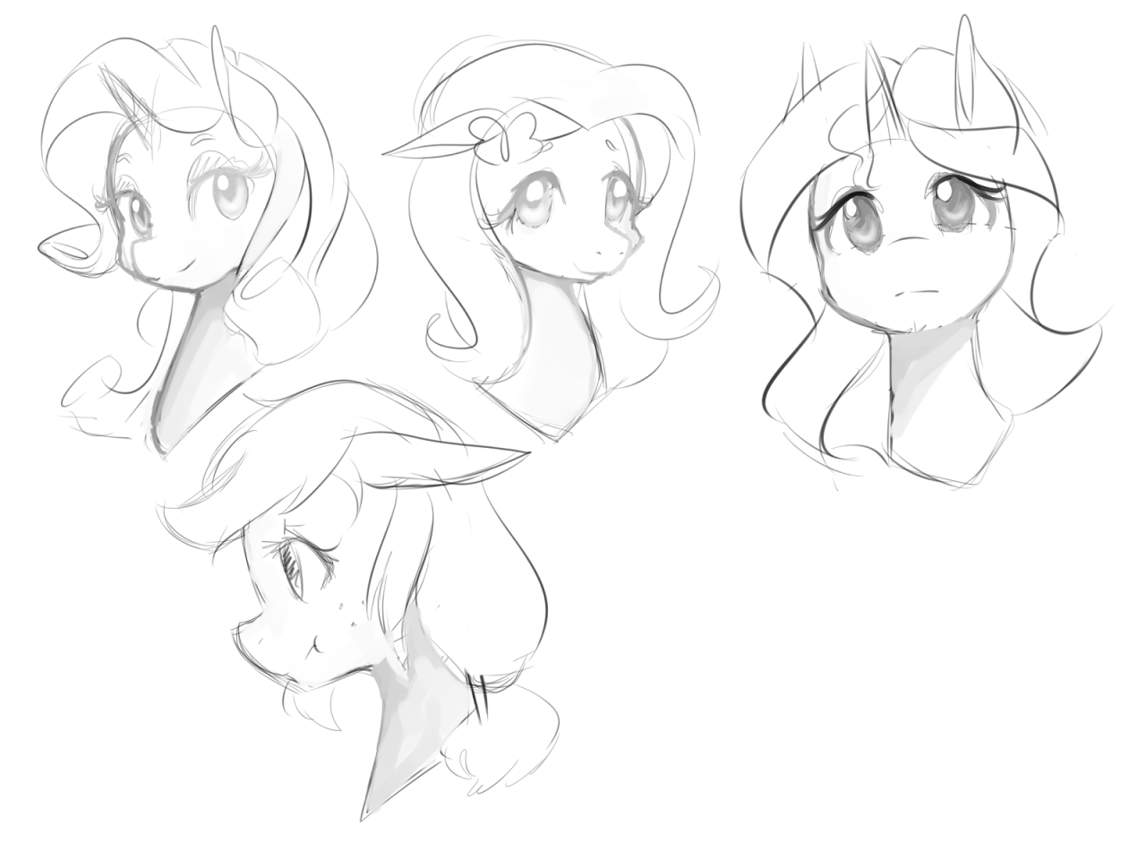 #3096057 - safe, artist:jovalic, applejack, fluttershy, rarity, sunset ...