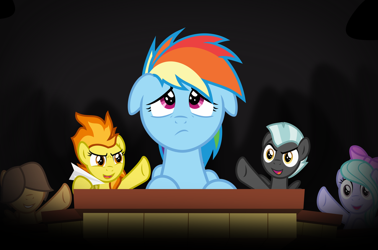 #3096607 - safe, artist:sollace, flitter, hoops, rainbow dash, spitfire ...