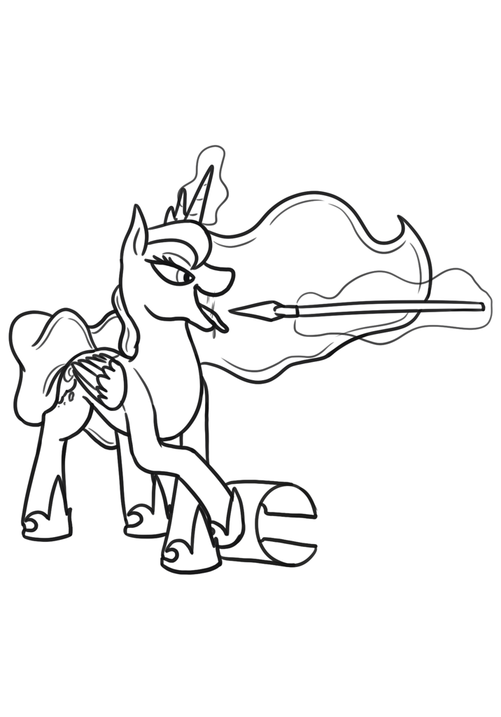 #3097047 - suggestive, artist:theandymac, princess luna, alicorn, pony ...