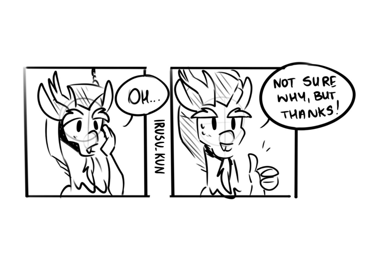 #3098240 - safe, artist:lrusu, discord, draconequus, comic:fluttercord ...