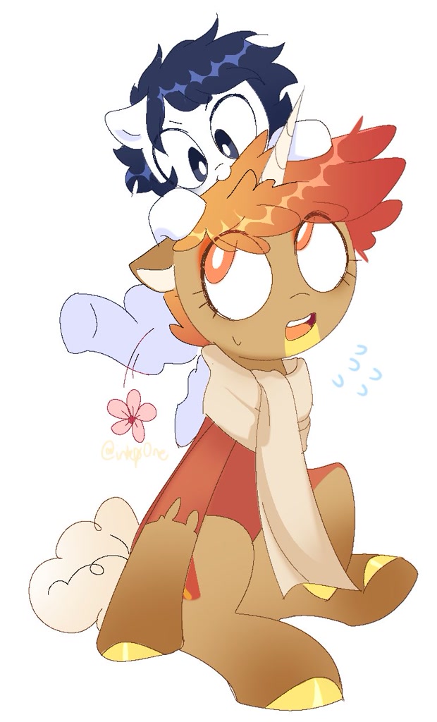 #3099294 - safe, artist:inkp0ne, oc, oc only, oc:michel tusche, earth pony, pony, unicorn, duo ...