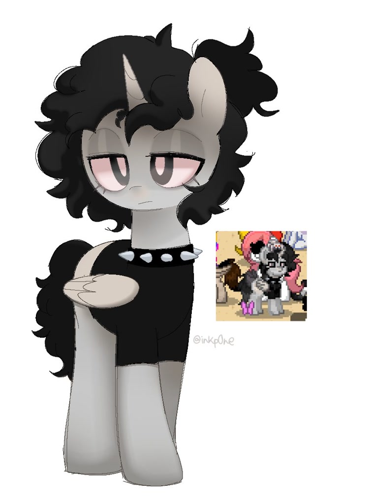 #3099453 - safe, artist:inkp0ne, oc, oc only, alicorn, pony, simple background, solo, white ...