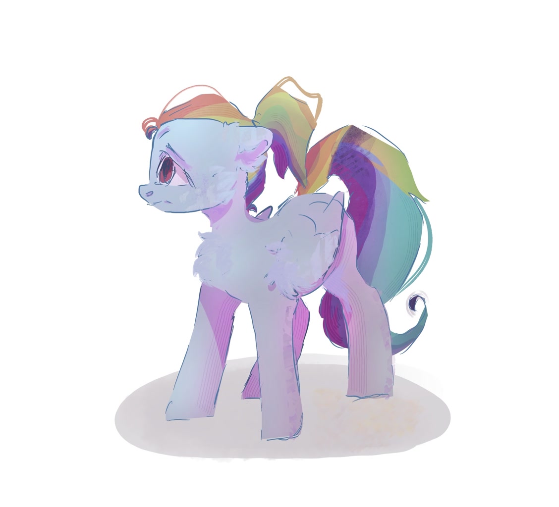 #3100563 - safe, artist:colorbrush, rainbow dash, pegasus, pony, chest ...